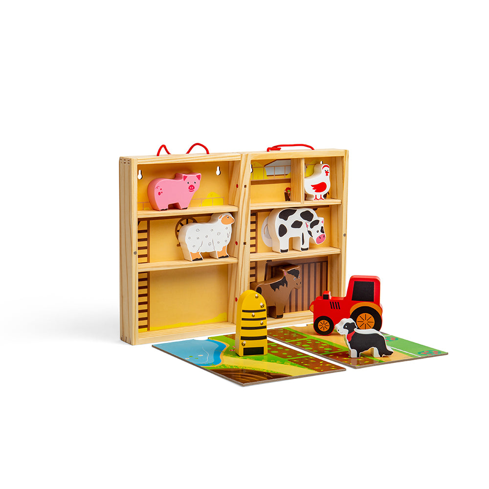 Wooden Farm Play Box | Kids Activity Sets | Bigjigs Toys