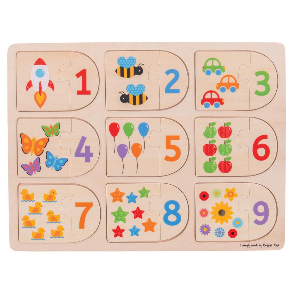 Picture and Number Matching Puzzle | Maths | Bigjigs Toys