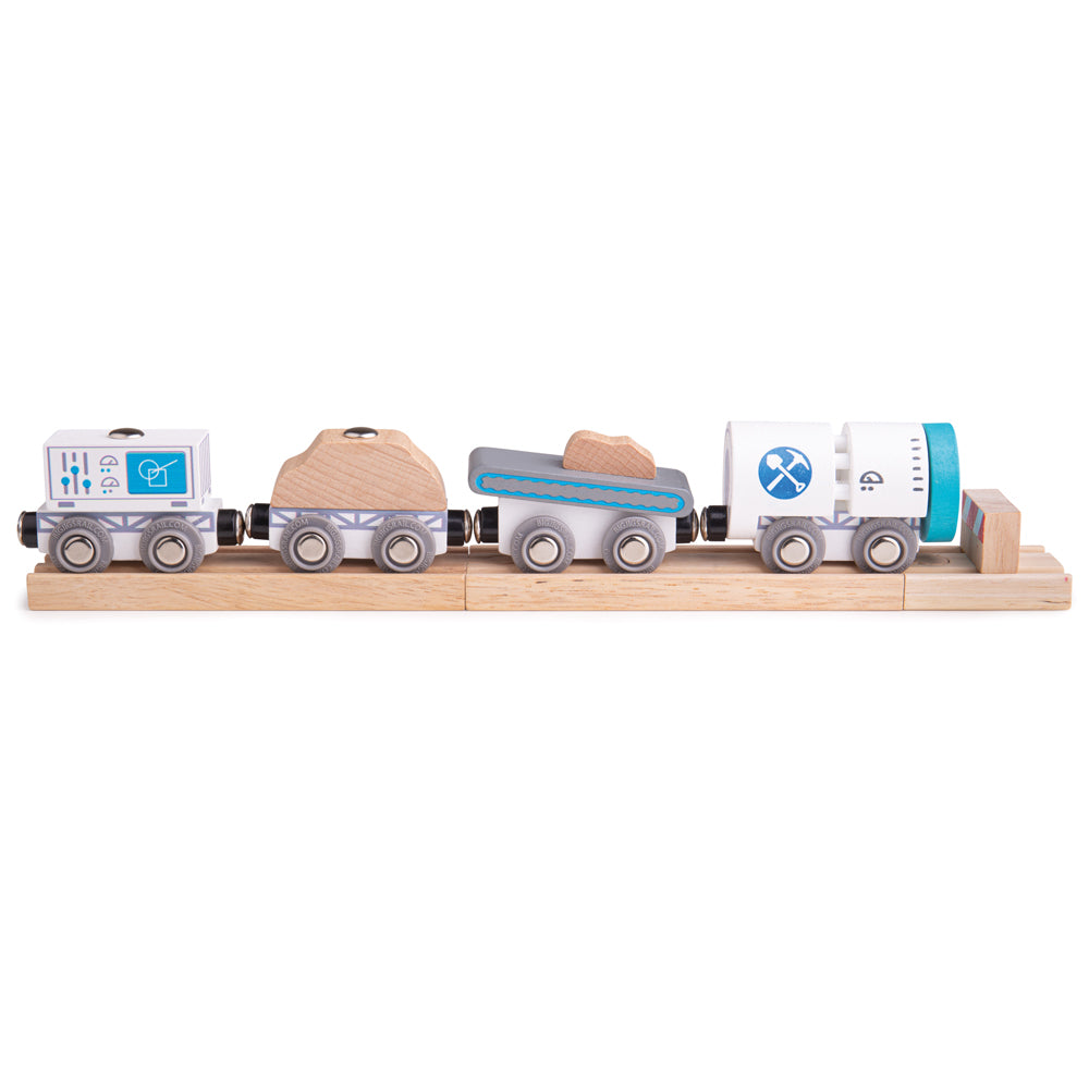 Drilling Toy Train Wooden Railway Bigjigs Toys