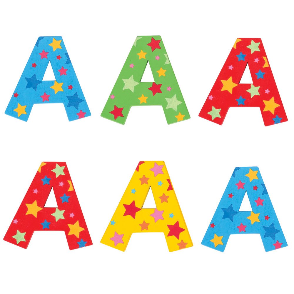Star Letter A | Decorative Wooden Letters | Bigjigs Toys