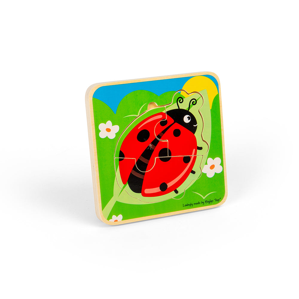 Ladybird Wooden Puzzle | Jigsaw Puzzles | Bigjigs Toys