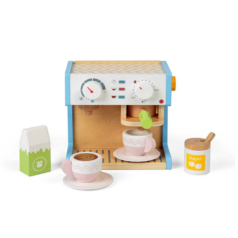 Wooden Toy Coffee Maker | Kids Coffee Machine | Bigjigs Toys