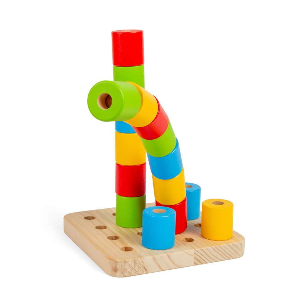 Wobbly Peg Board Stacker | Montessori Toy | Bigjigs Toys