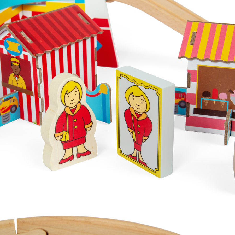 Fun Fair Wooden Train Set | Wooden Railway | Bigjigs Rail – Bigjigs Toys