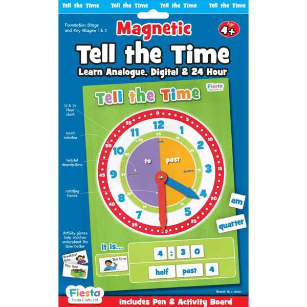 Magnetic Tell The Time | Fiesta Crafts| Bigjigs Toys