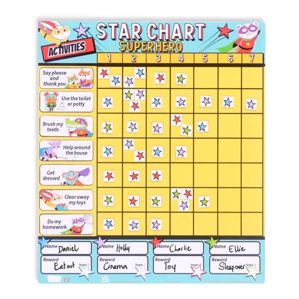 Magnetic Superhero Star Chart | Fiesta Crafts| Bigjigs Toys