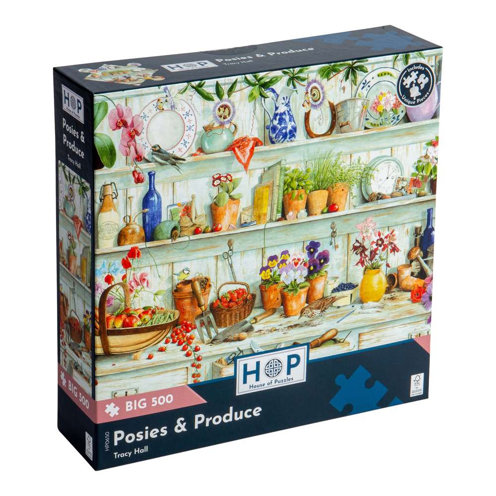 Posies & Produce | Big 500 Piece | House of Puzzles – Bigjigs Toys