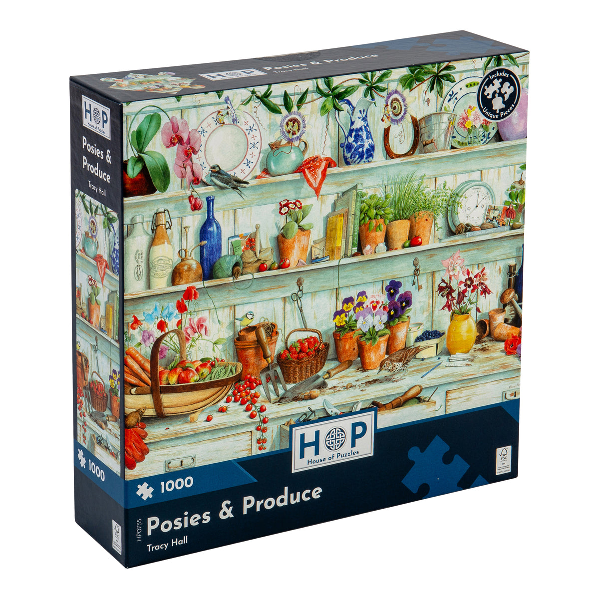 Posies & Produce | 1000 Piece | House of Puzzles – Bigjigs Toys