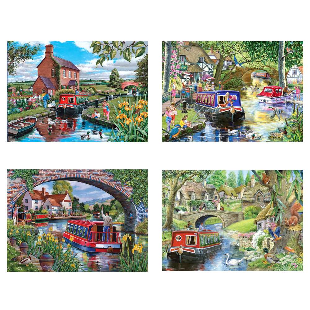 Cruising The Canals - 4 x 500 Piece | Multi Puzzle Pack | House of ...