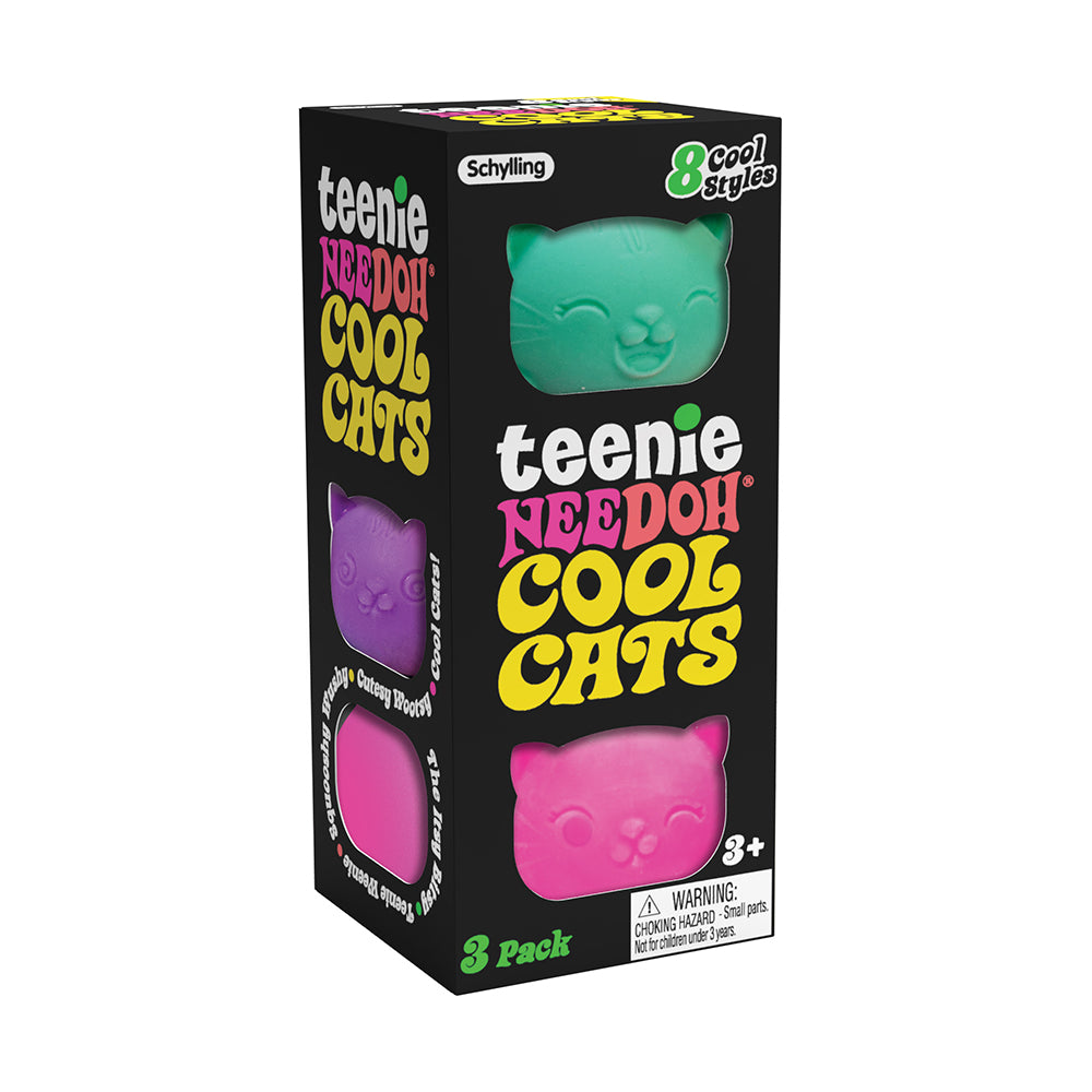 Teenie NeeDoh Cool Cats (3 Pack) | Schylling | Bigjigs Toys