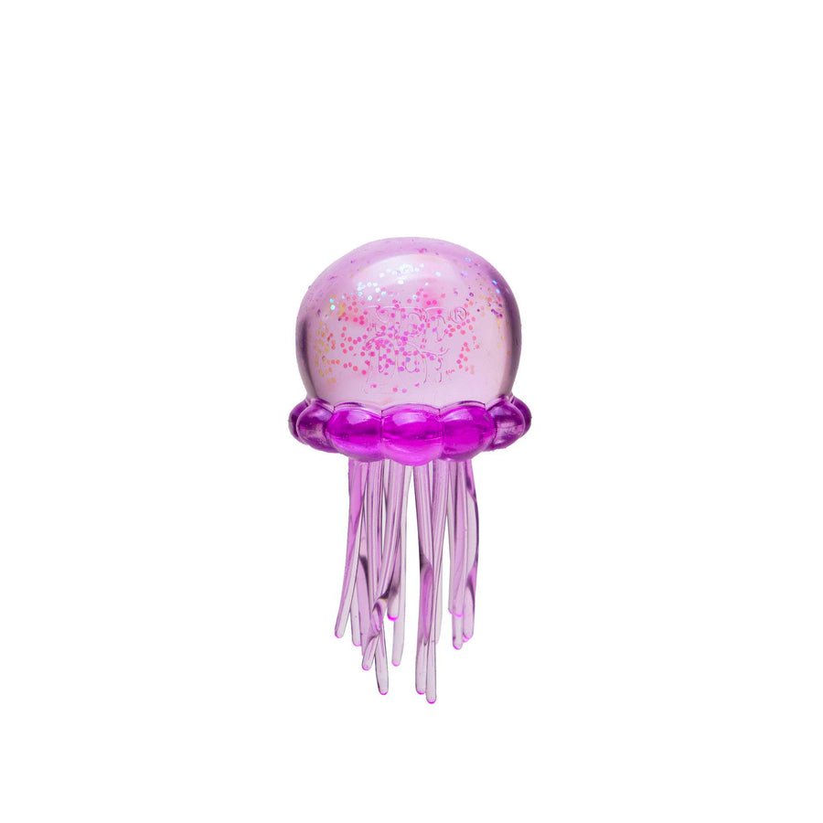 NeeDoh Jelly Squish - Stretchy Jellyfish Toy with Glitter Filling, Sen ...