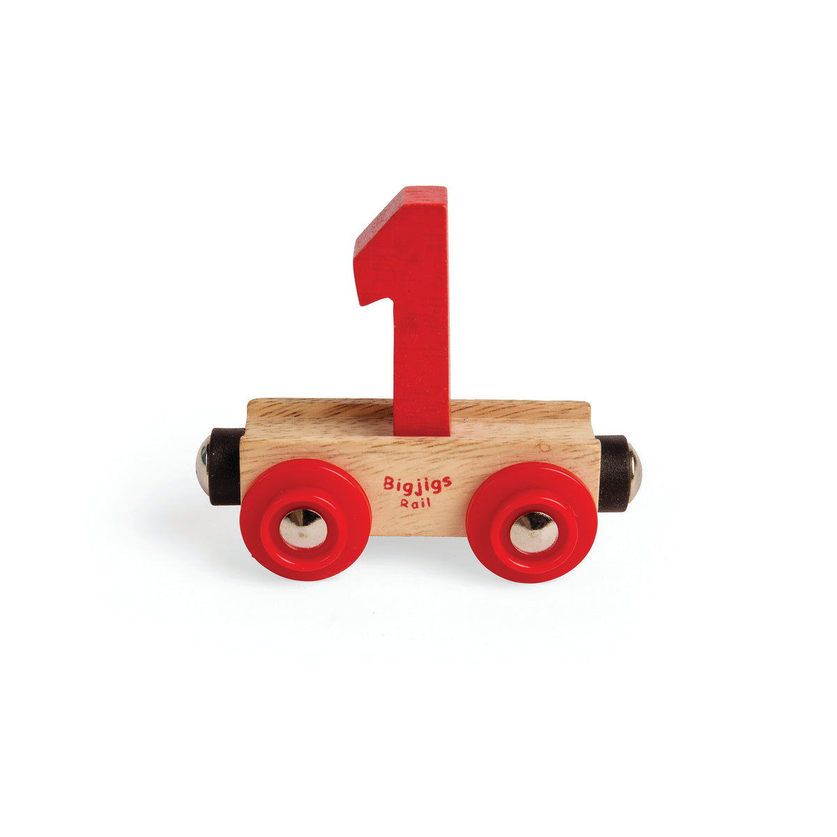 Personalised Wooden Rail Numbers | Number 1 (Red) | Bigjigs Rail ...