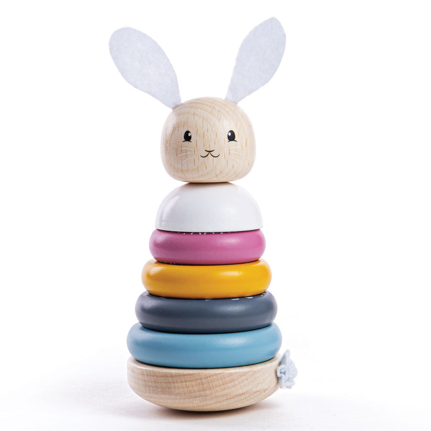FSC® Certified Rabbit Wooden Stacking Rings | Bigjigs Toys