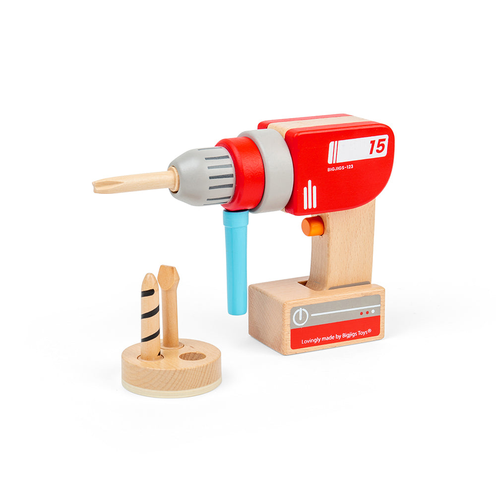 Wooden Toy Drill | Kids Drill Set | Bigjigs Toys