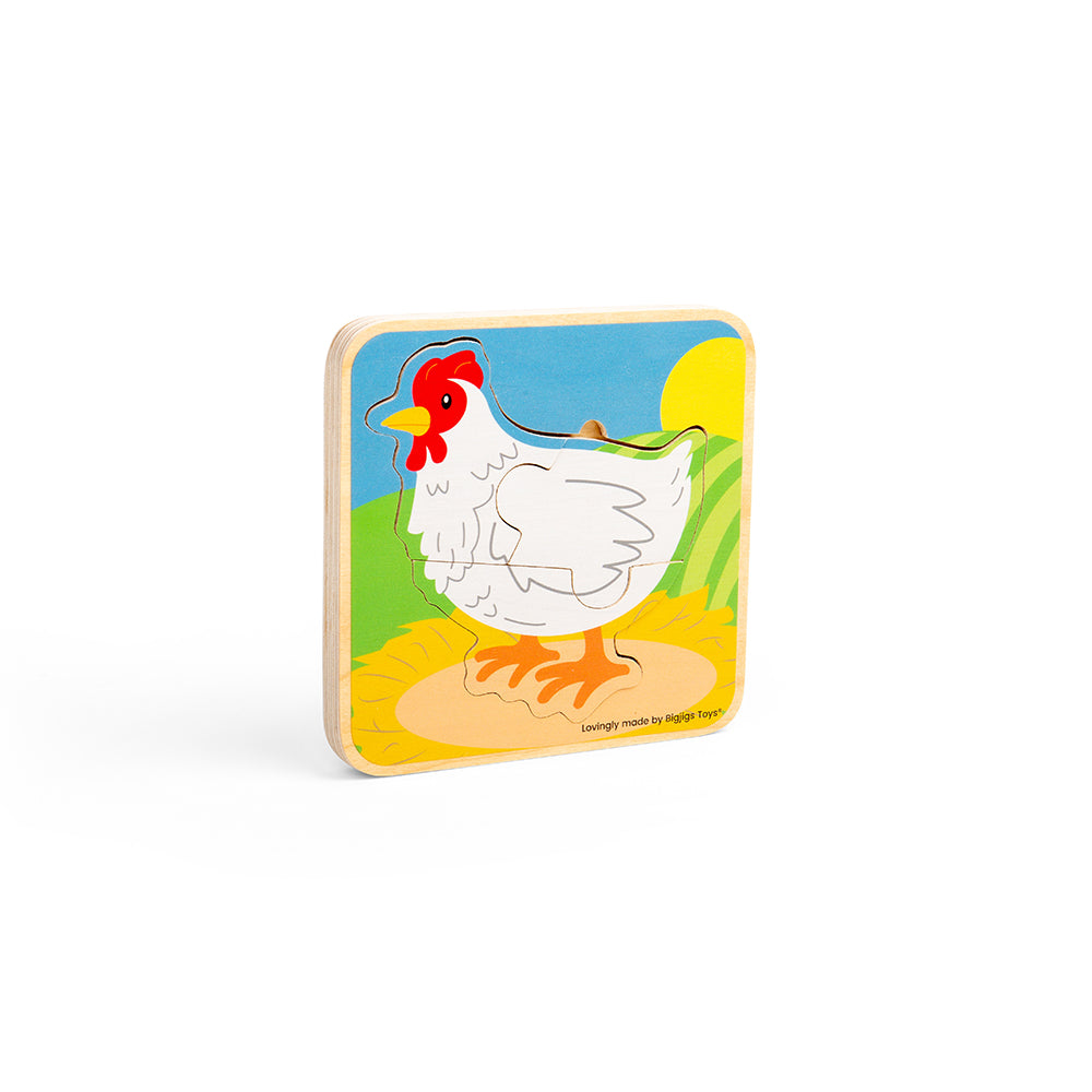 Chicken Life Cycle Puzzle | Wooden Puzzles | Bigjigs Toys