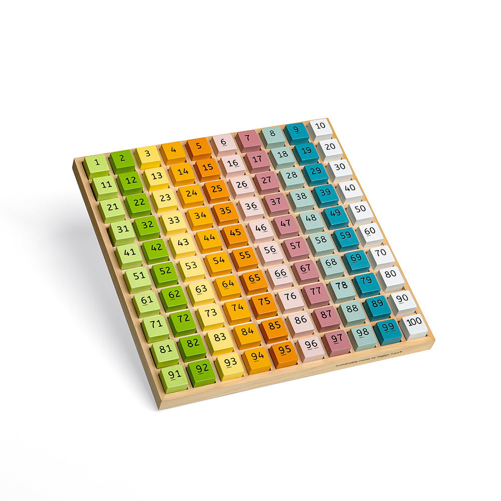 FSC® Certified Wooden Number Counting Tray | Maths Toys | Bigjigs Toys