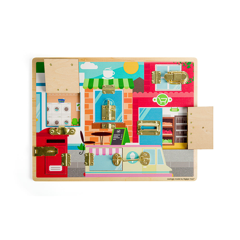 Latches & Catches Board | Montessori Toys For Kids & Toddlers | Bigjigs ...