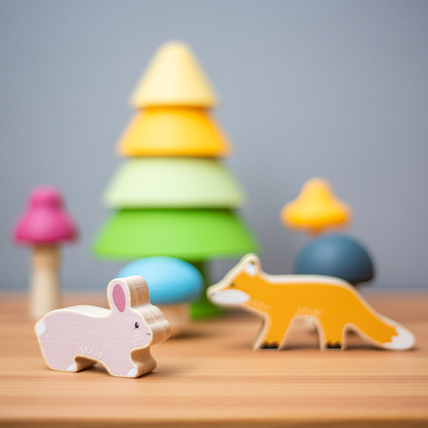 Forest Friends Playset | Montessori Baby Toys | Bigjigs Toys