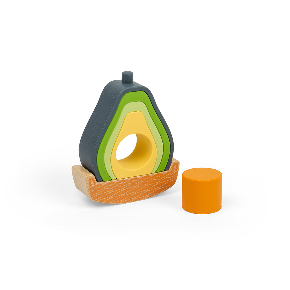 Silicone Rocking Avocado | Stacking Toys | Bigjigs Toys