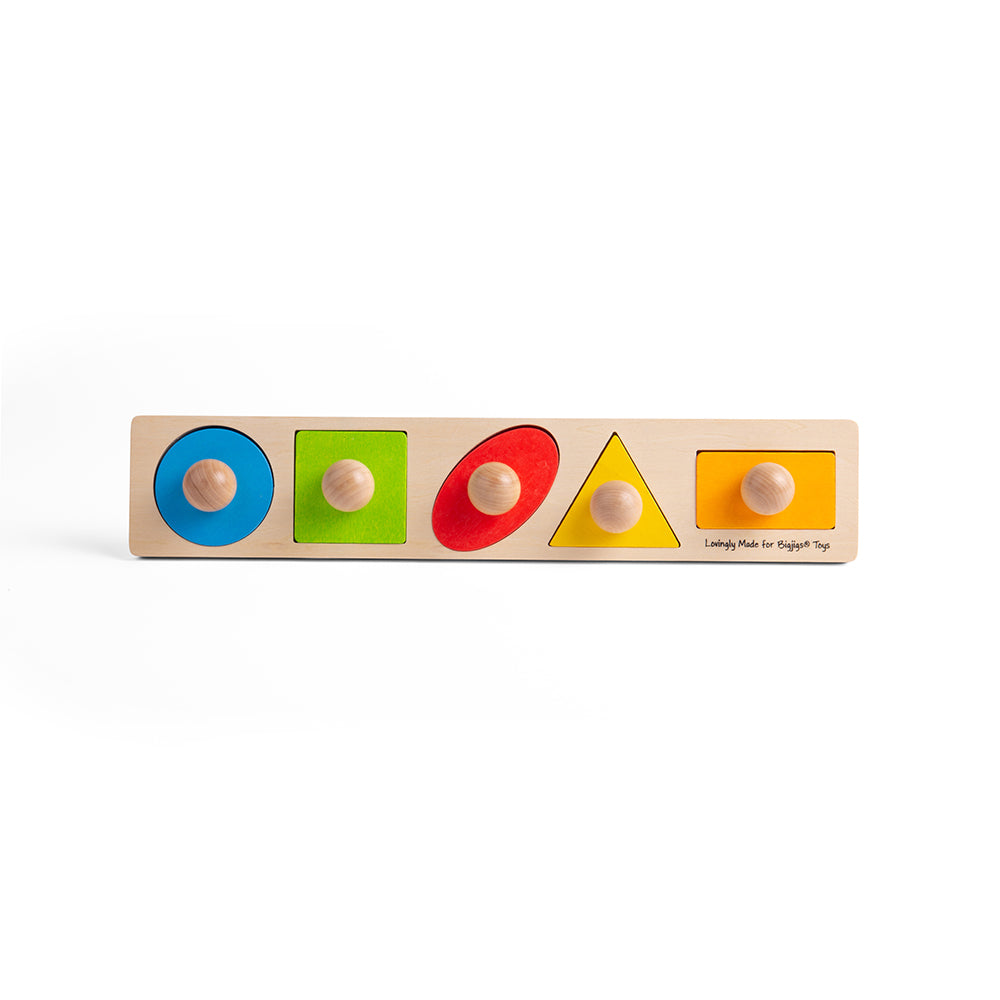 Shape Puzzle Matching Board | Wooden Puzzles | Bigjigs Toys