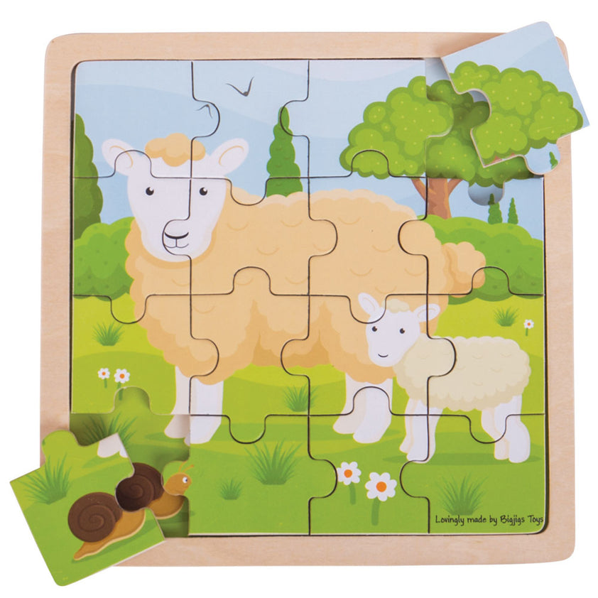 Sheep & Lamb Puzzle | Puzzles | Bigjigs Toys