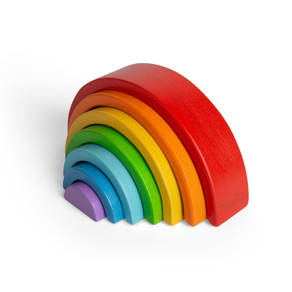 Wooden Rainbow Toy (Small) | Stacking Toys | Bigjigs Toys