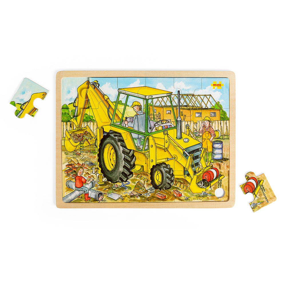 Digger Tray Puzzle (24 Pieces) | Puzzles For Kids | Bigjigs Toys
