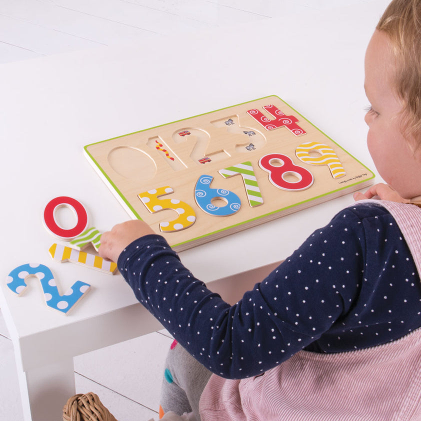 Inset Puzzle Numbers | Maths | Bigjigs Toys