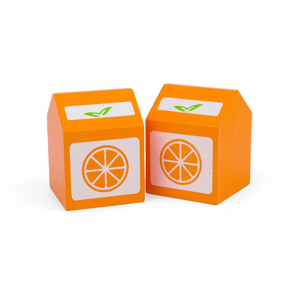 Orange Juice (Pack of 2) | Wooden Play Food | Bigjigs Toys