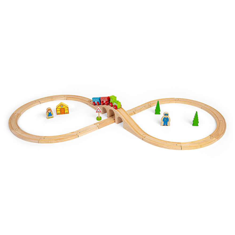 Figure of Eight Train Set | Wooden Train Set | Bigjigs Toys