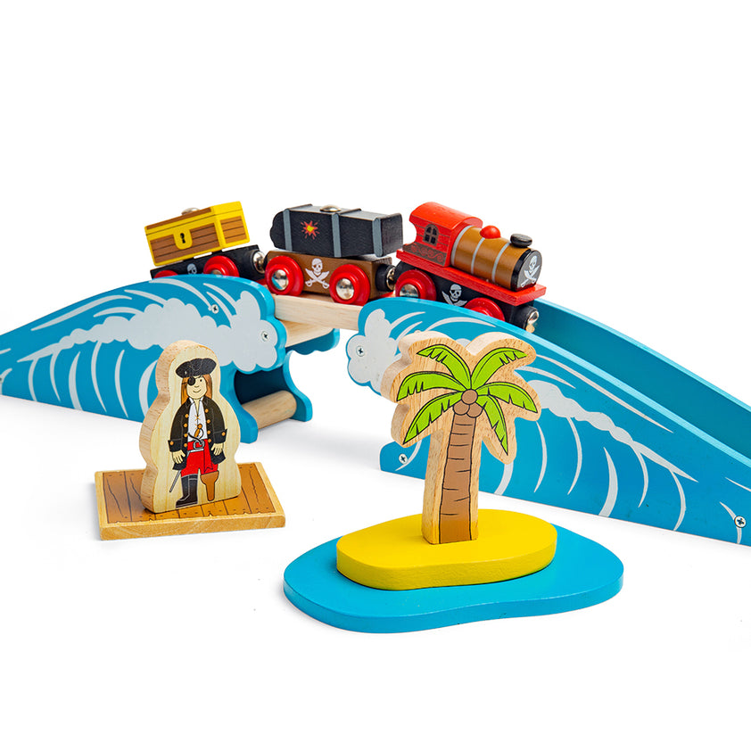 Pirate Train Set | Wooden Train Sets | Bigjigs Rail – Bigjigs Toys