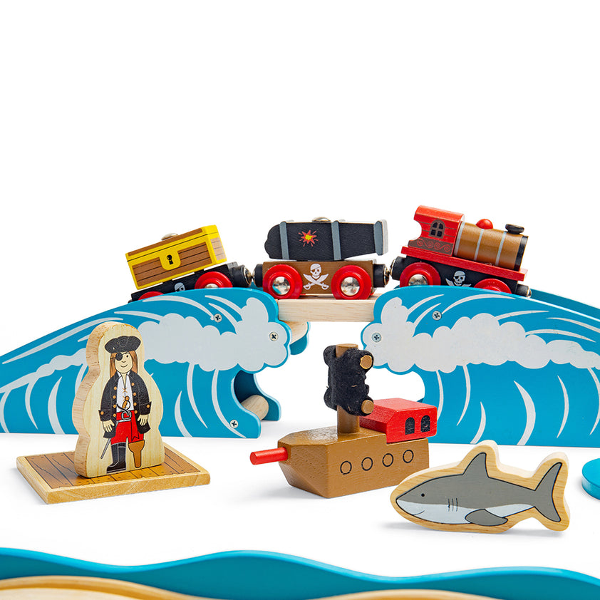 Pirate Train Set | Wooden Train Sets | Bigjigs Rail – Bigjigs Toys