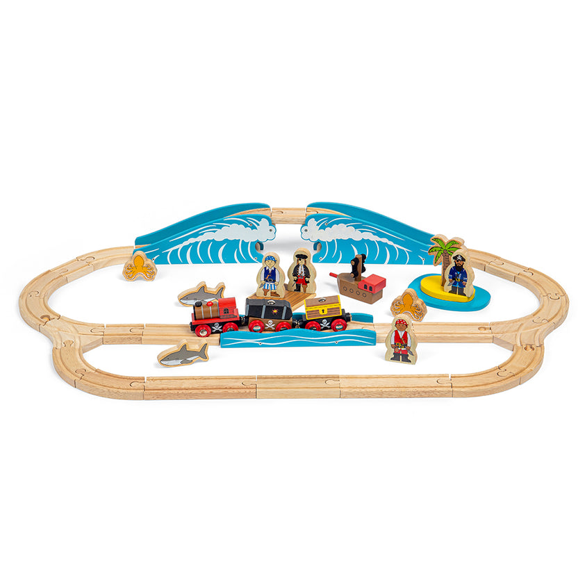 Pirate Train Set | Wooden Train Sets | Bigjigs Rail – Bigjigs Toys