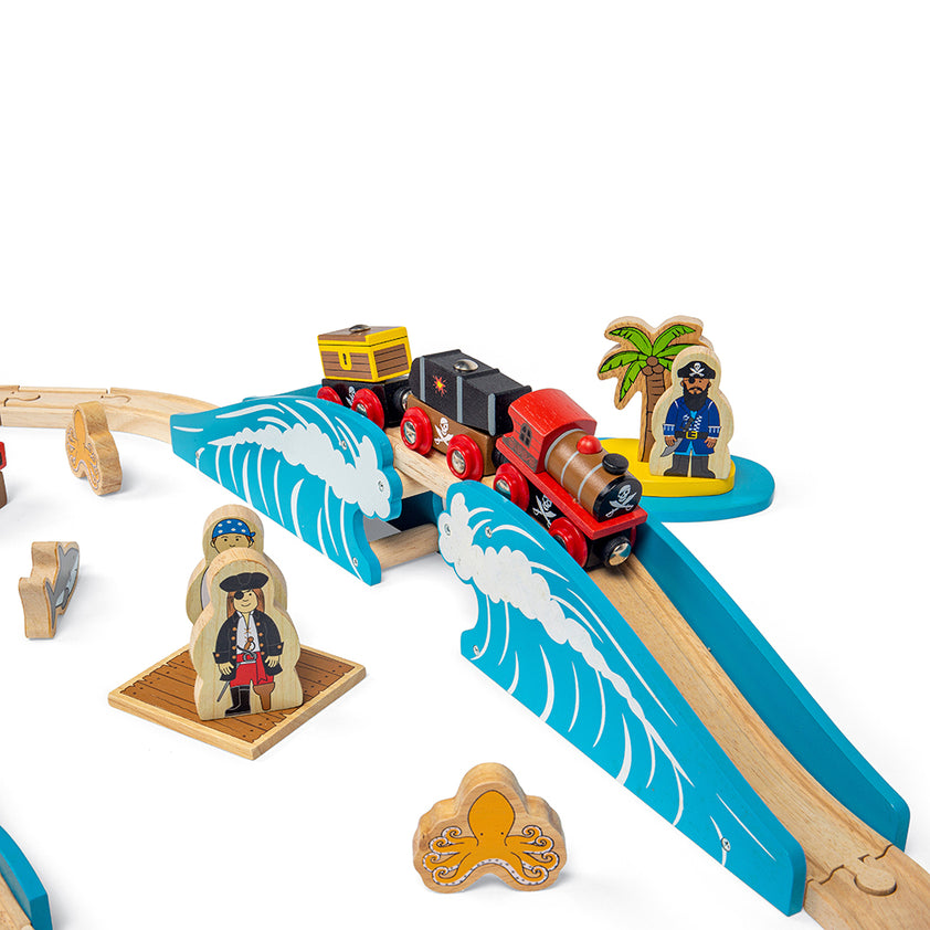 Pirate Train Set | Wooden Train Sets | Bigjigs Rail – Bigjigs Toys