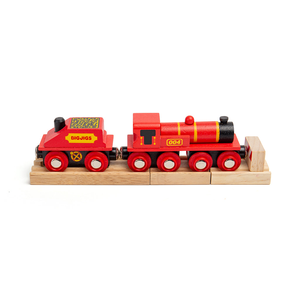 Big Red Engine | Wooden Trains | Bigjigs Toys