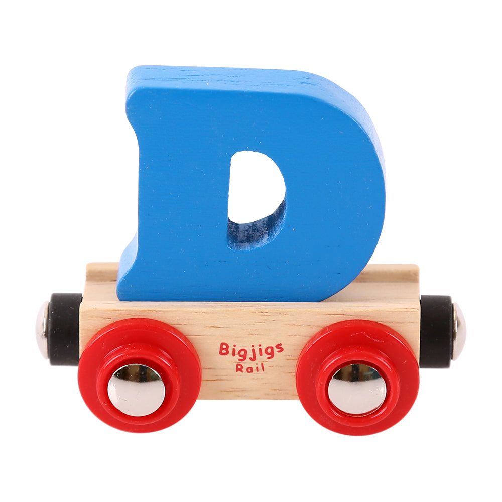 Personalised Wooden Rail Letters | Letter D (Blue) | Bigjigs Rail ...