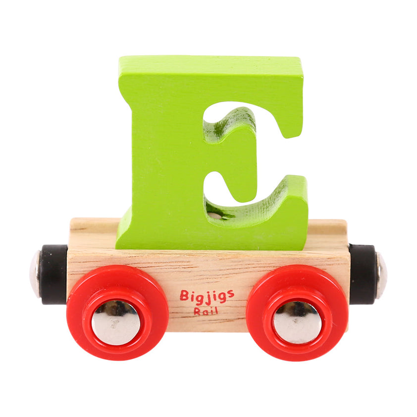 Personalised Wooden Rail Letters | Letter E (Blue) | Bigjigs Rail ...