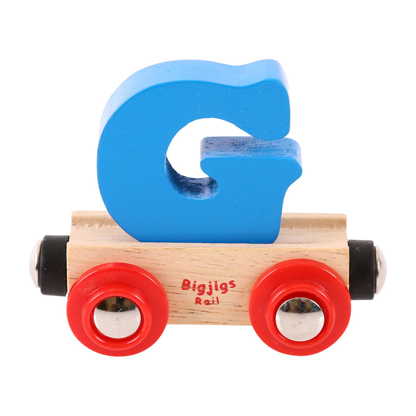 Personalised Wooden Rail Letters | Letter G (Blue) | Bigjigs Rail ...
