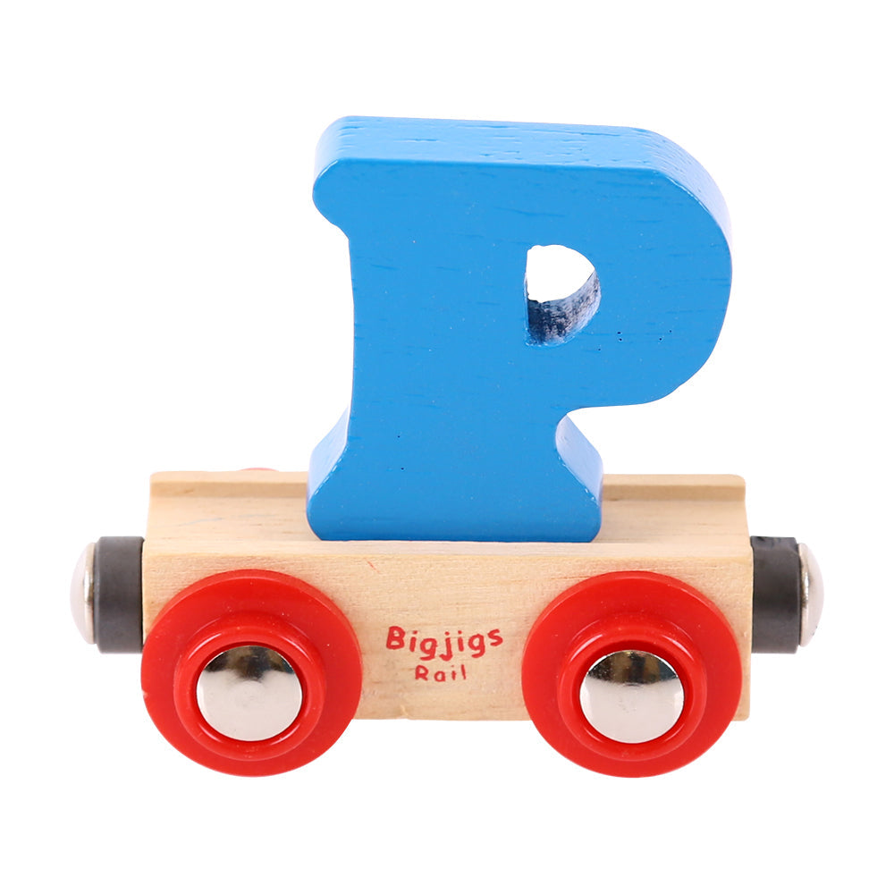 Personalised Wooden Rail Letters | Letter P (Blue) | Bigjigs Rail ...