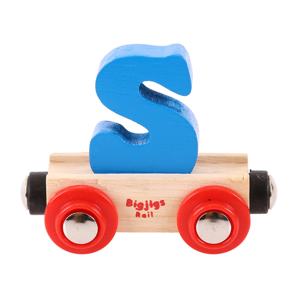 Personalised Wooden Rail Letters | Letter S (Blue) | Bigjigs Rail ...