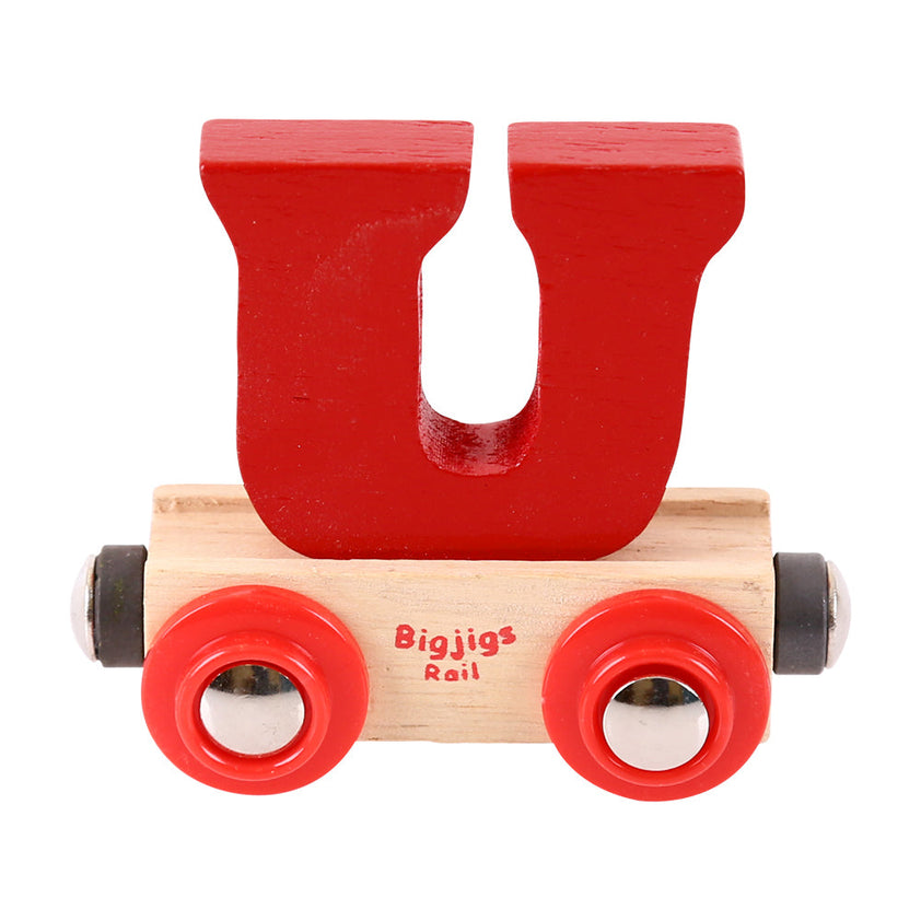 Personalised Wooden Rail Letters | Letter U (Blue) | Bigjigs Rail ...