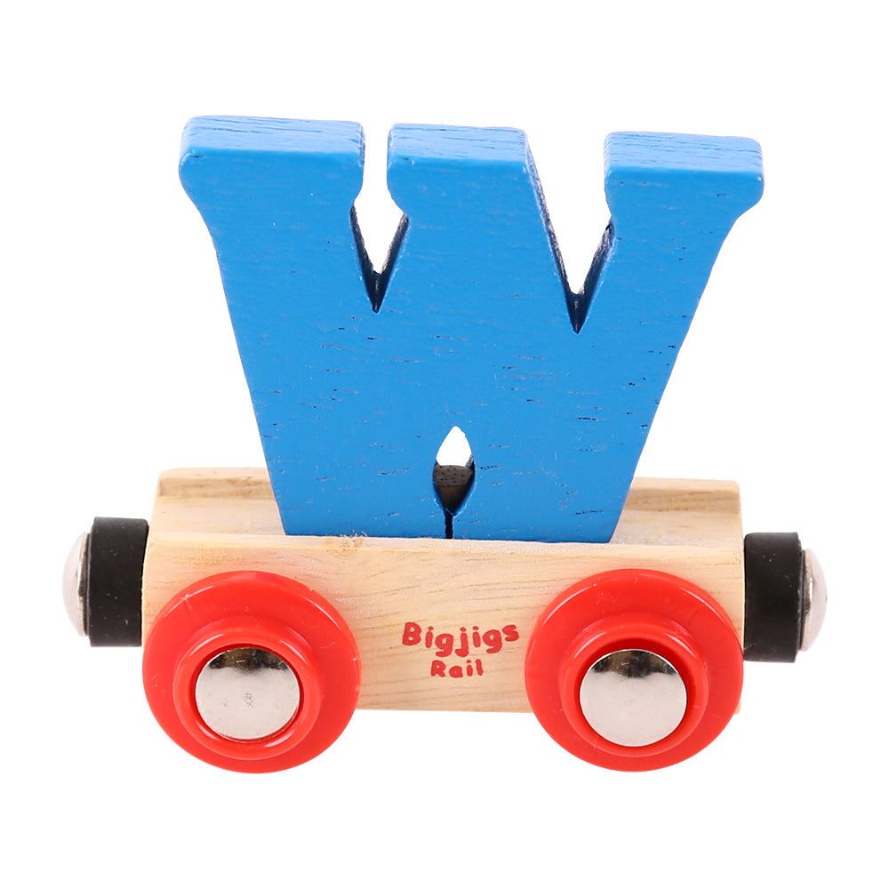 Personalised Wooden Rail Letters | Letter W (Blue) | Bigjigs Rail ...