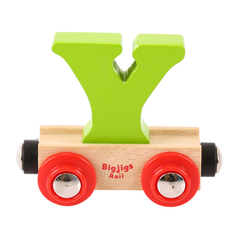 Personalised Wooden Rail Letters | Letter Y (Blue) | Bigjigs Rail ...