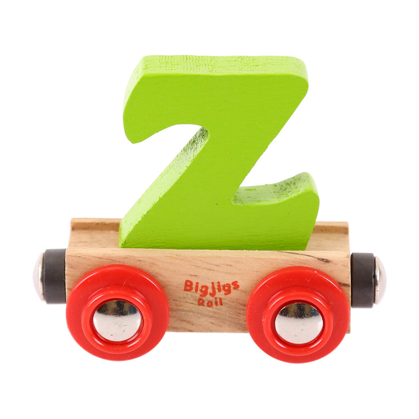 Personalised Wooden Rail Letters | Letter Z (Blue) | Bigjigs Rail ...