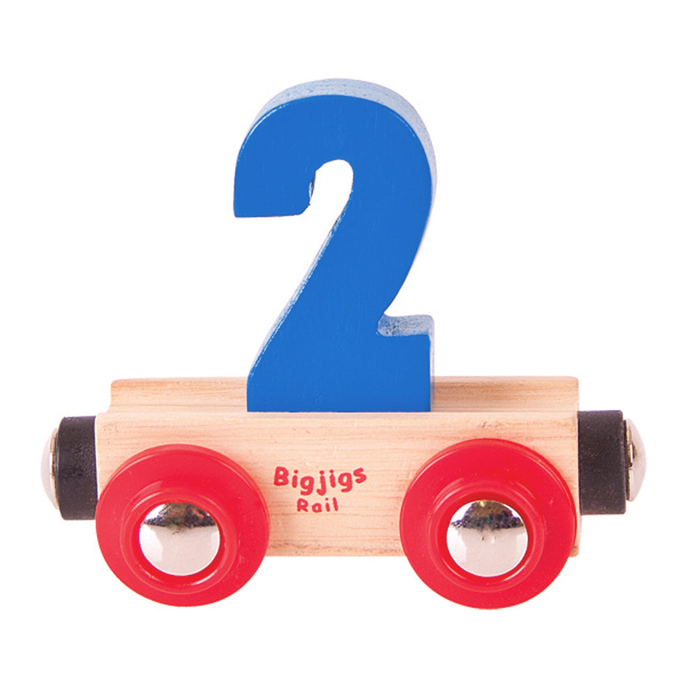 Personalised Wooden Rail Numbers | Number 2 (Blue) | Bigjigs Rail ...