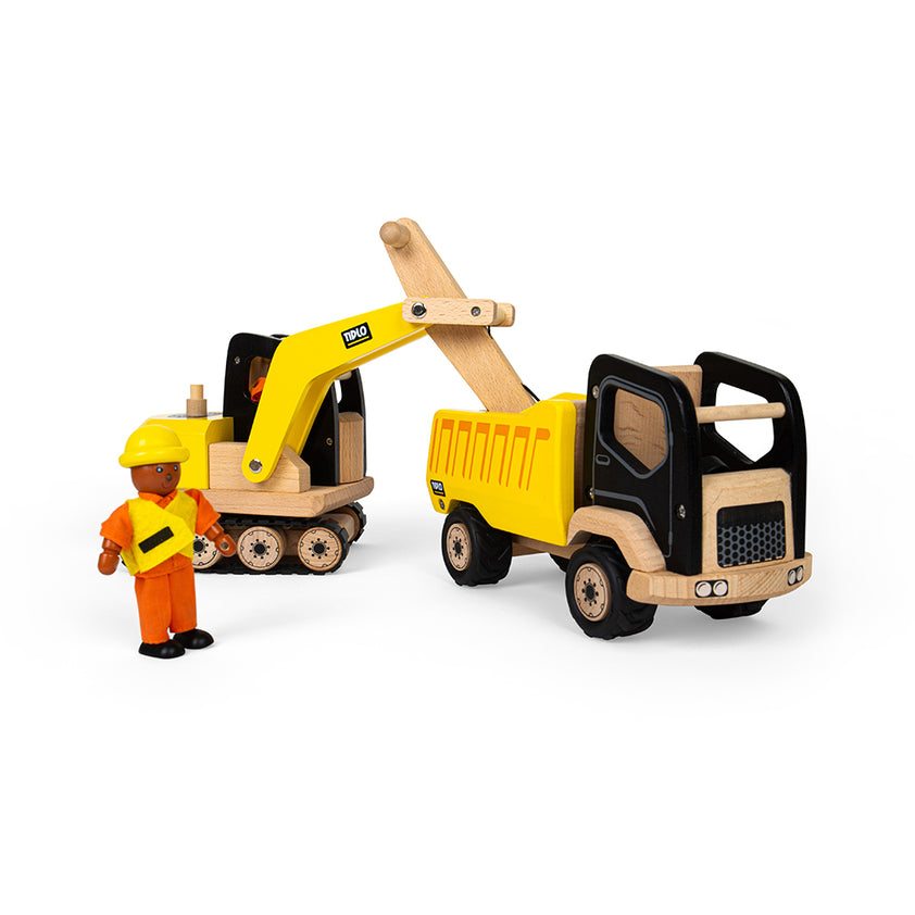 Tidlo Wooden Construction Toys Bundle | Pretend Play Sets | Bigjigs Toys