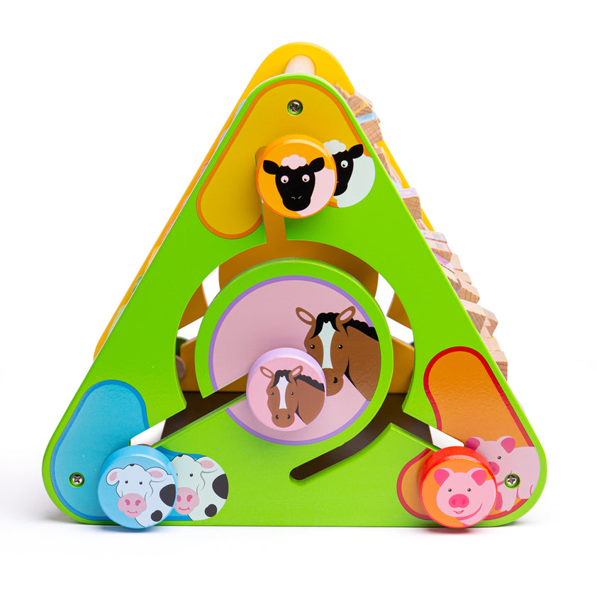 Triangular Wooden Baby Activity Centre | Baby Activity Toys | Bigjigs Toys