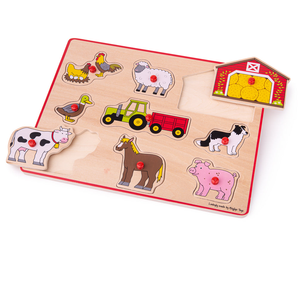 Lift Out Puzzle - Farm | Puzzles | Bigjigs Toys