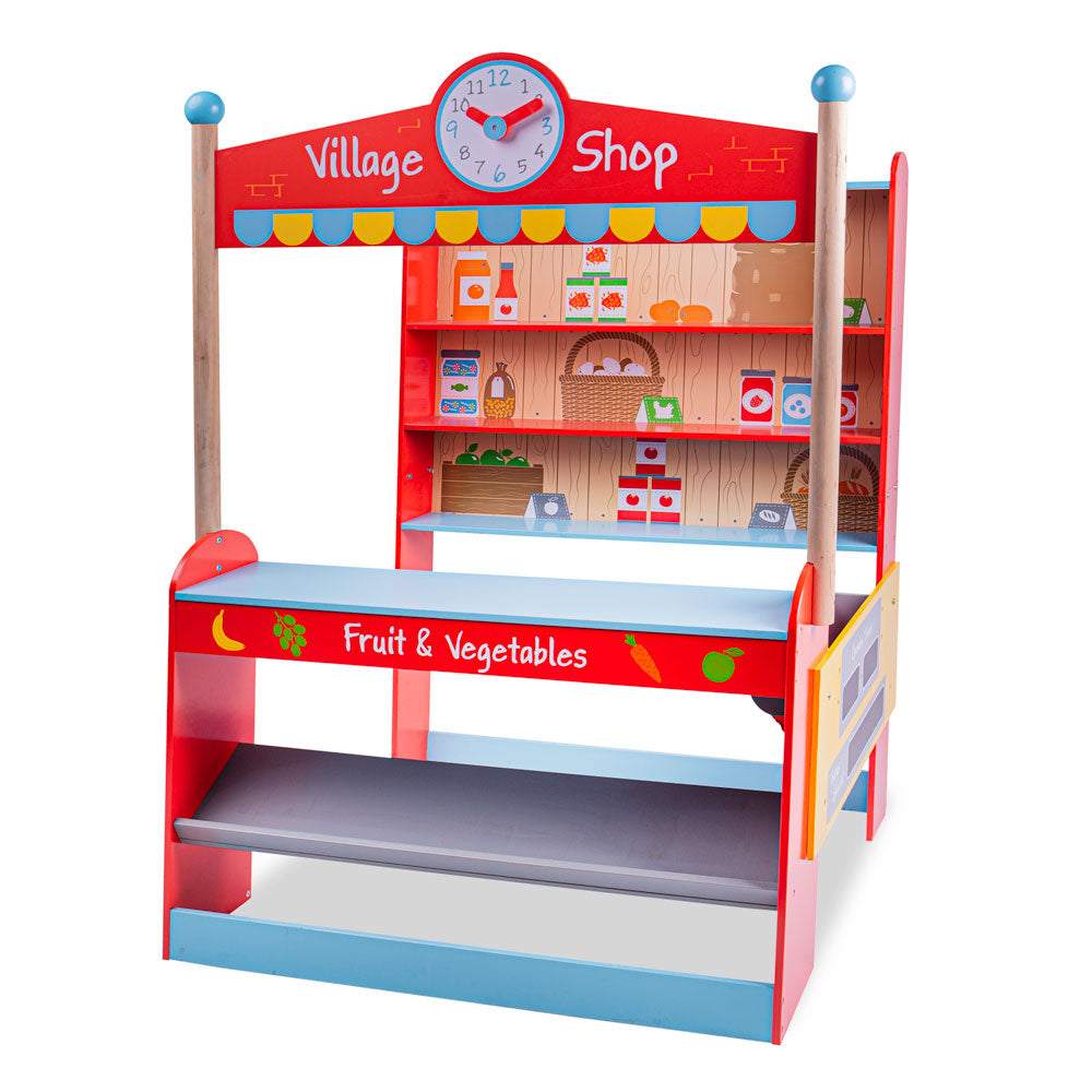 Wooden Play Village Shop | Bigjigs Toys