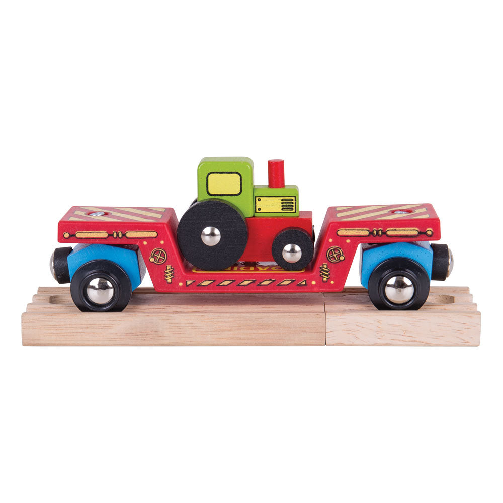 Tractor Low Loader | Wooden Trains | Bigjigs Toys